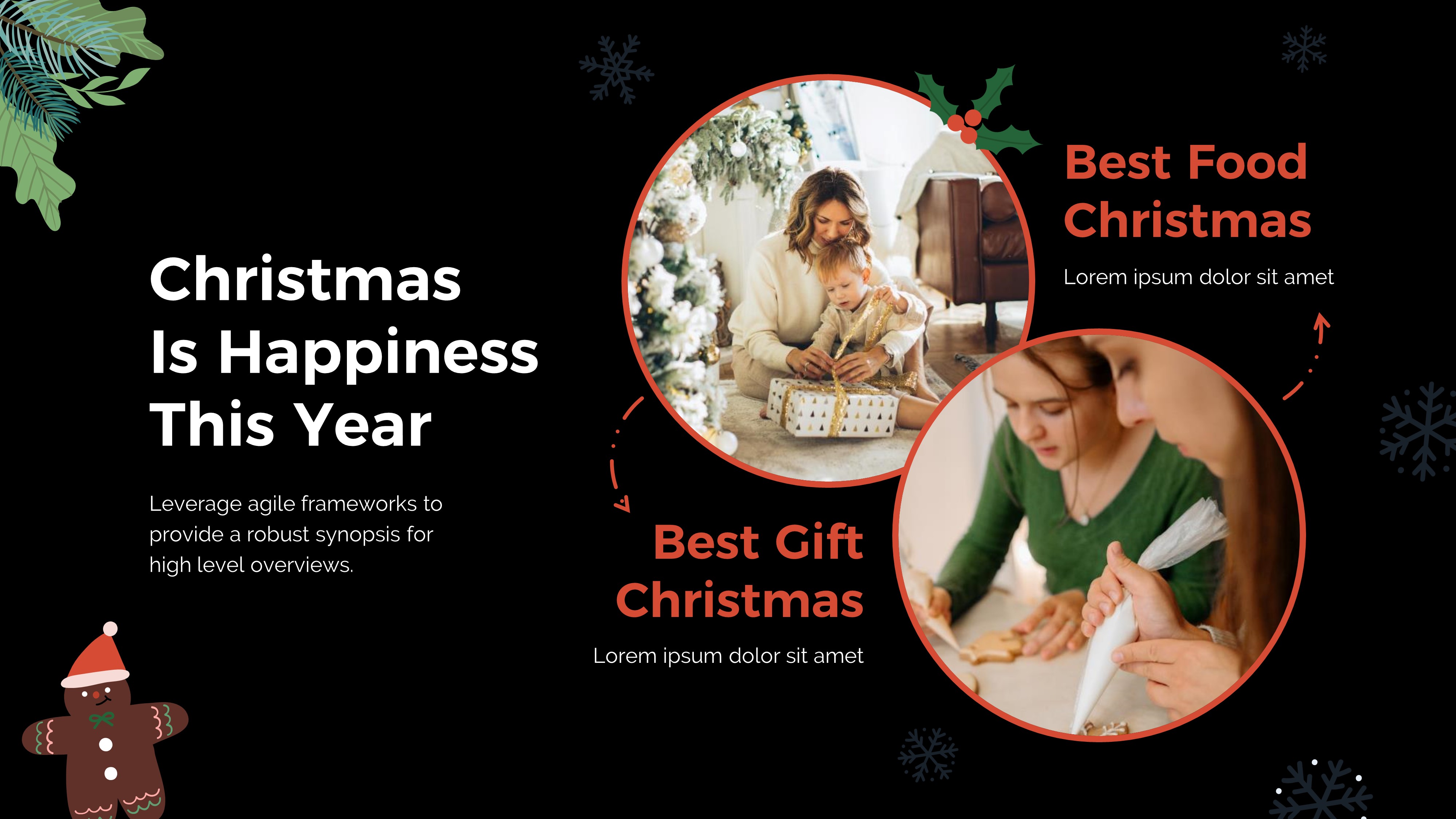 Christmas Festive Creative PowerPoint Template by RRgraph | GraphicRiver