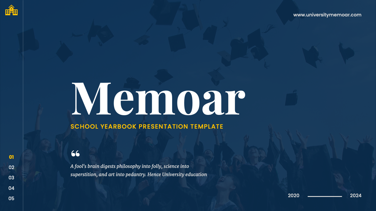 Memoar - University & School Yearbook PowerPoint Template, Presentation ...