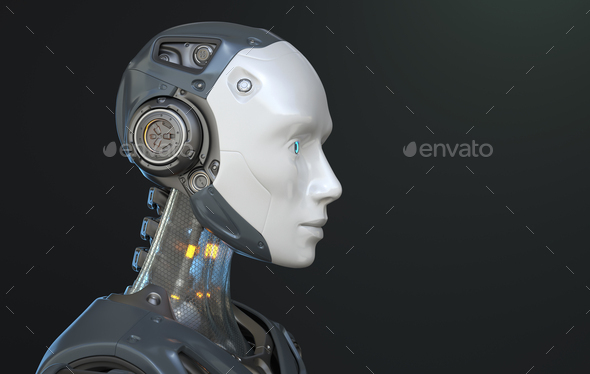 Robot's portrait in profile Stock Photo by iLexx | PhotoDune