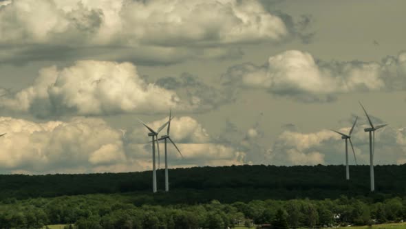 Time lapse zooming out from the Mount Storm wind farm operated around ...