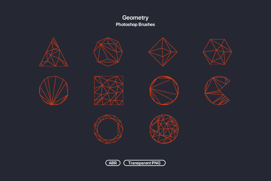 Geometry Photoshop Brushes Set, Add-ons | GraphicRiver