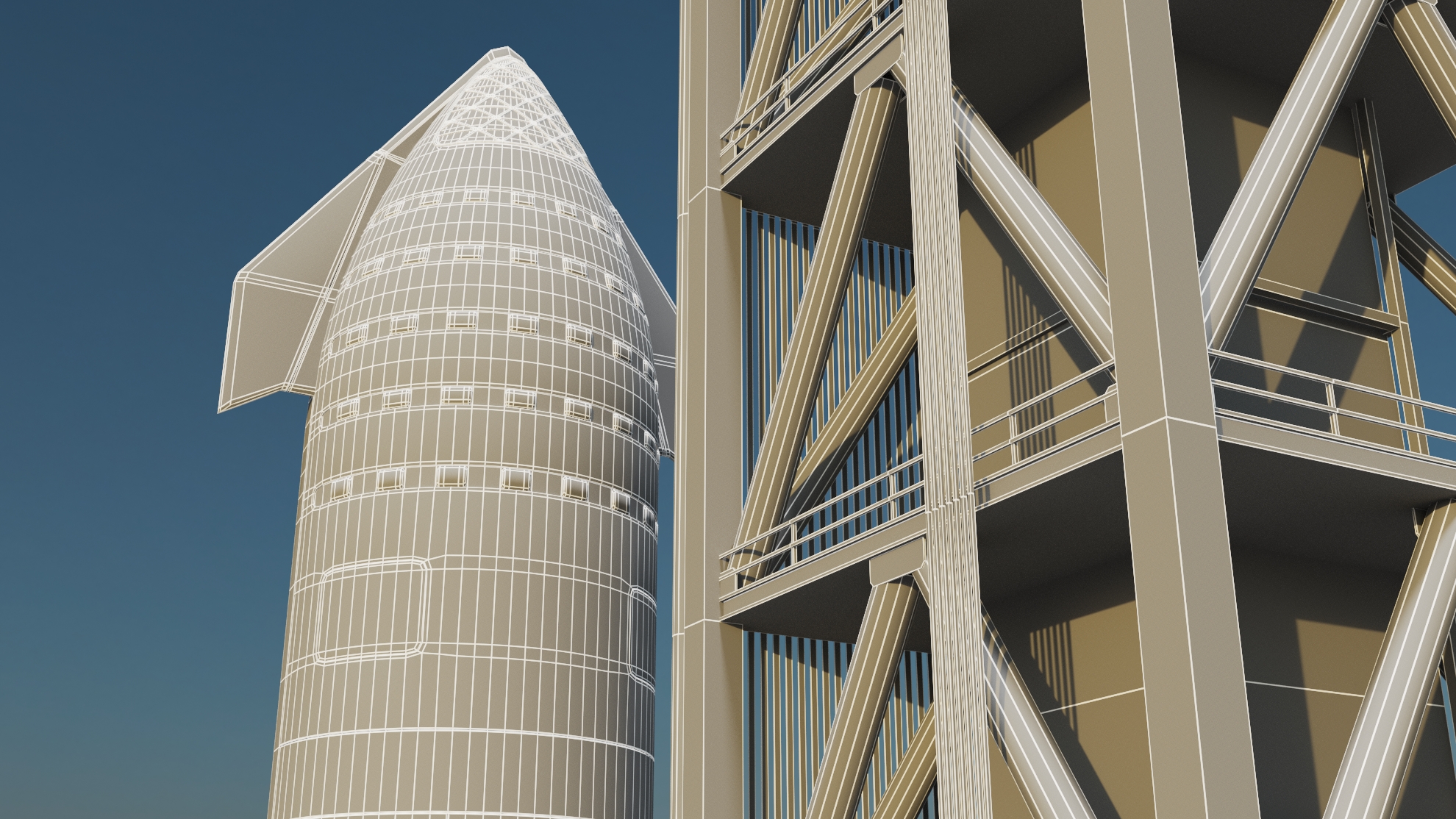 Starship Super Heavy and Tower by Experienceplus | 3DOcean