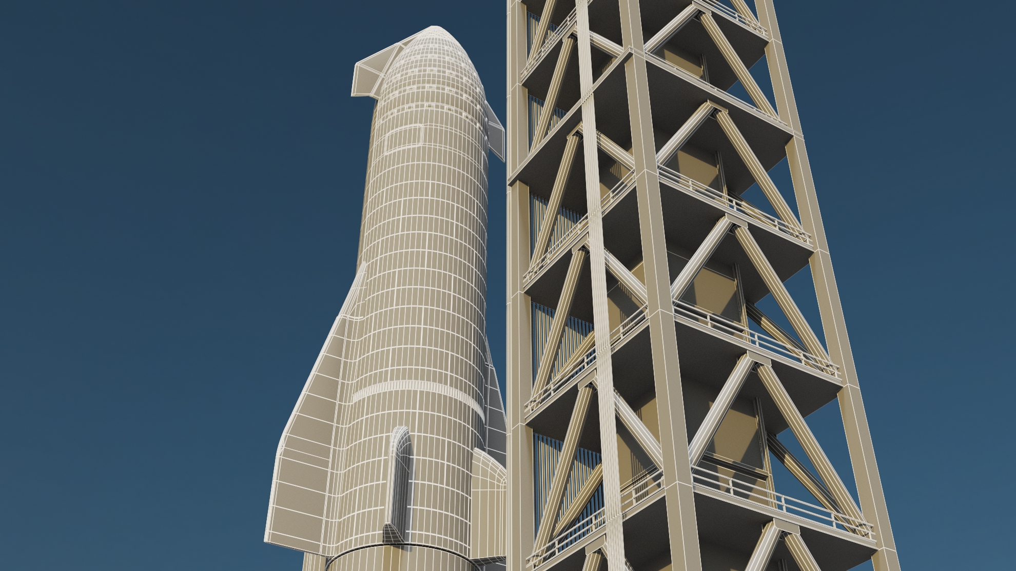 Starship Super Heavy and Tower by Experienceplus | 3DOcean