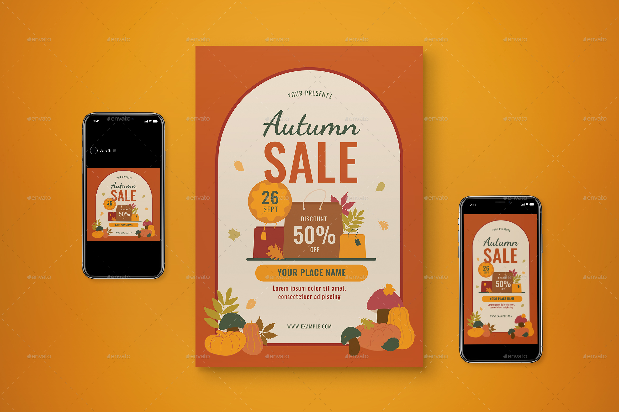 Autumn Promotion Flyer Set, Print Templates | GraphicRiver