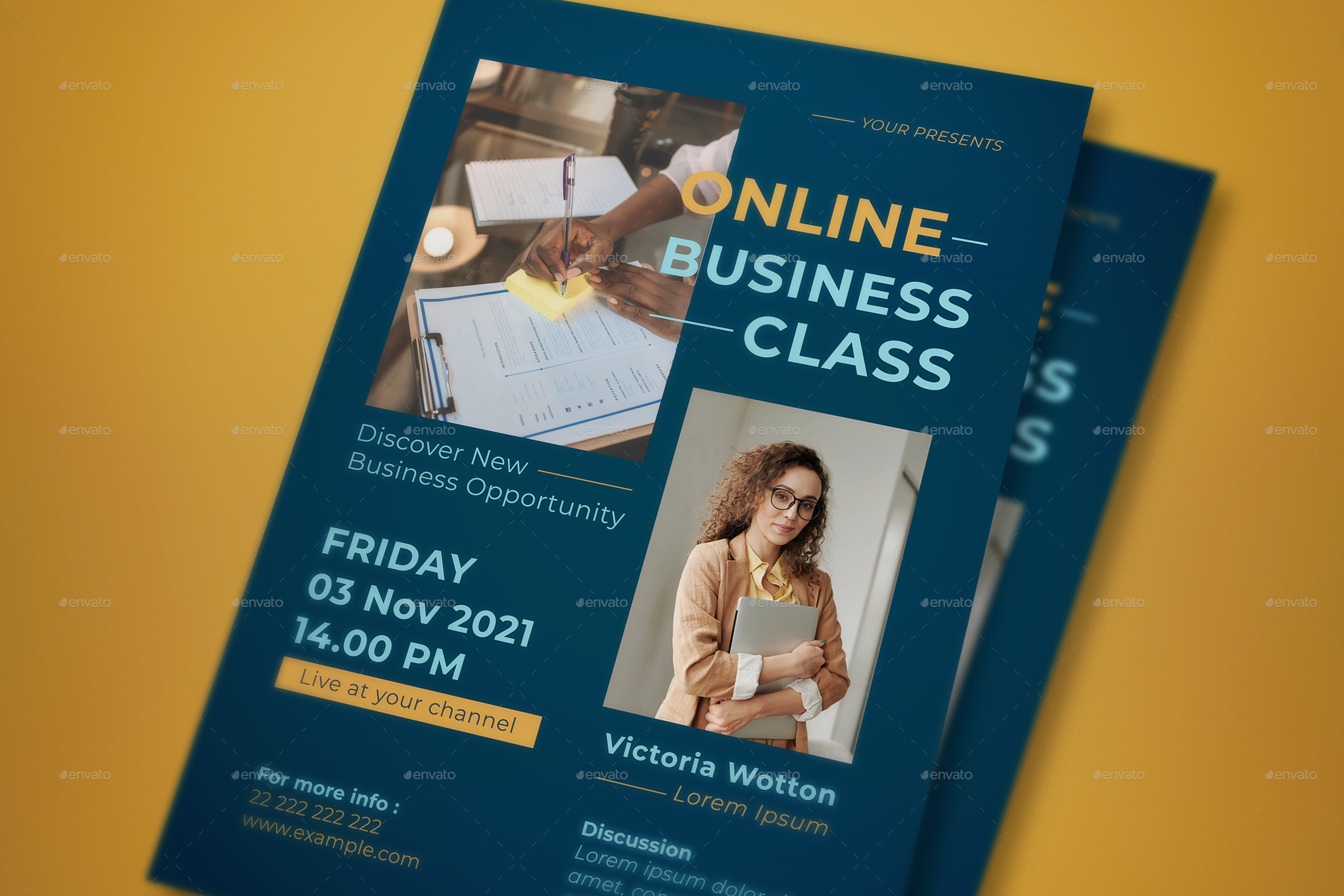 Online Business Class Flyer Set, Print Templates | GraphicRiver
