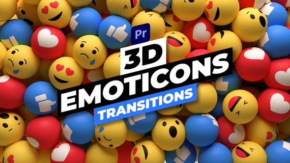 3D Emoticons Transitions for Premiere Pro, Premiere Pro Templates ...
