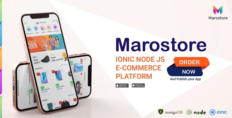 ionic node js eCommerce platform full application - android - ios - dashboard - backend by z150000