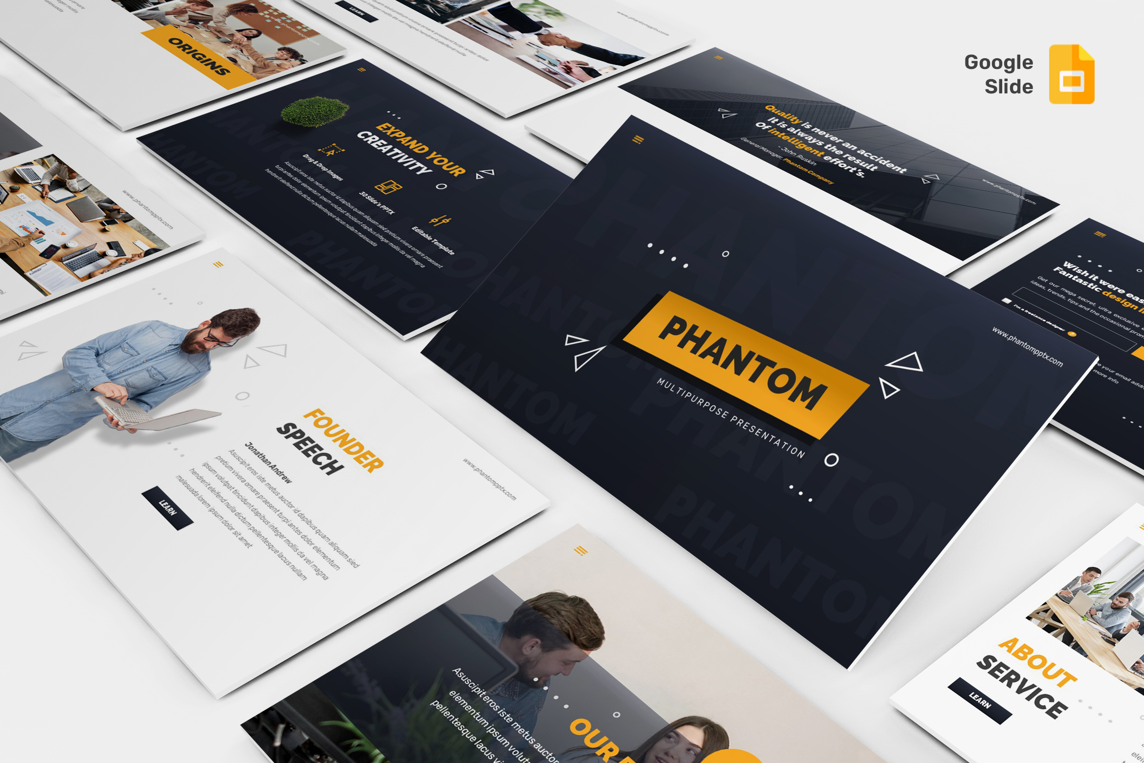Phantom - Multipurpose Google Slides Template by inspirasign | GraphicRiver