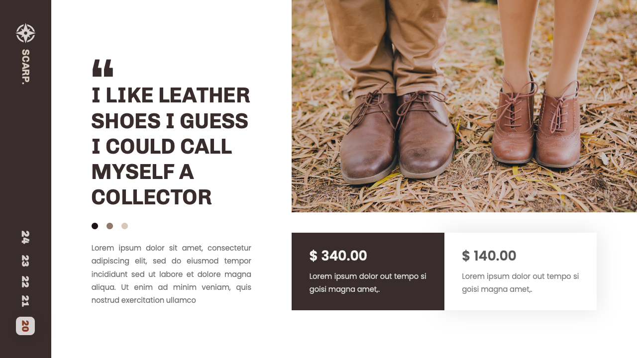 Scrap - Leather Shoes PowerPoint Template, Presentation Templates ...