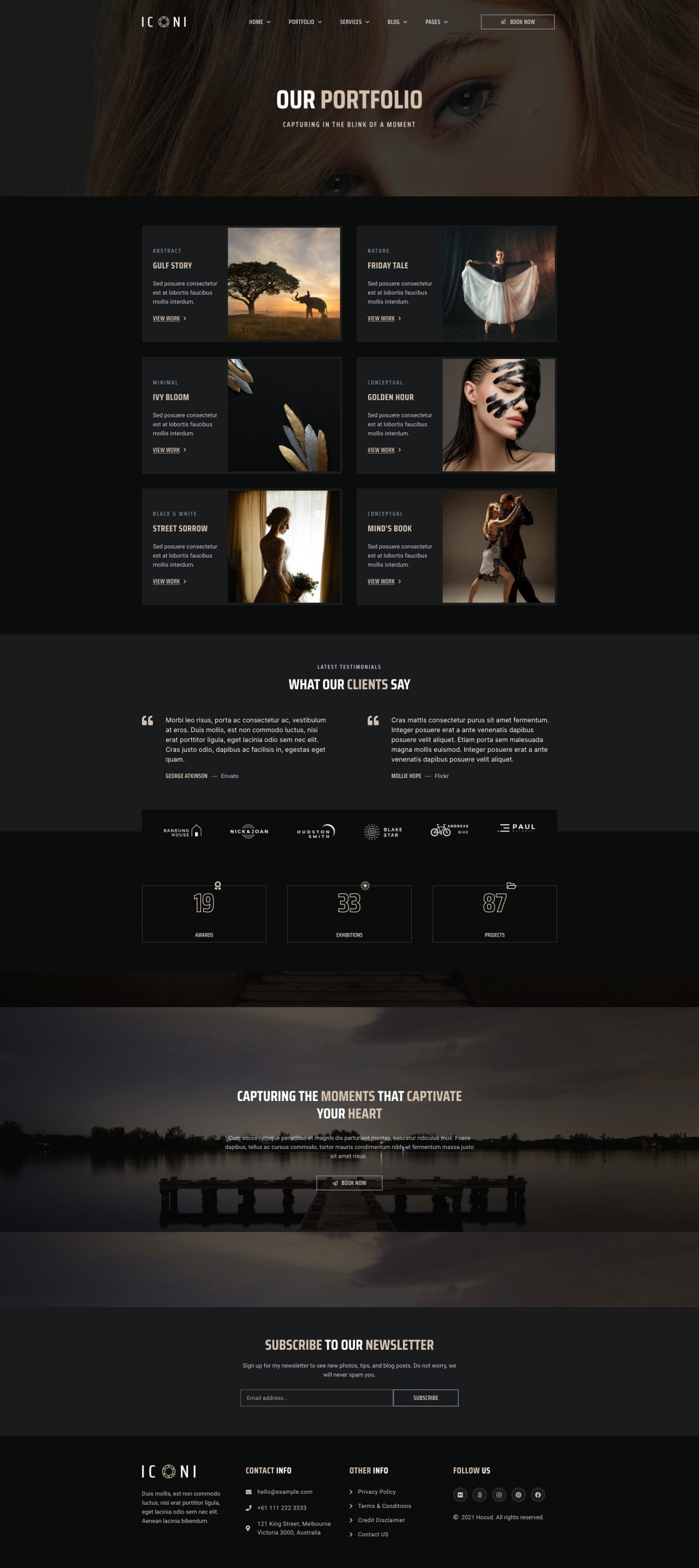 Iconi - Photography & Portfolio Elementor Template Kit by Hocud ...