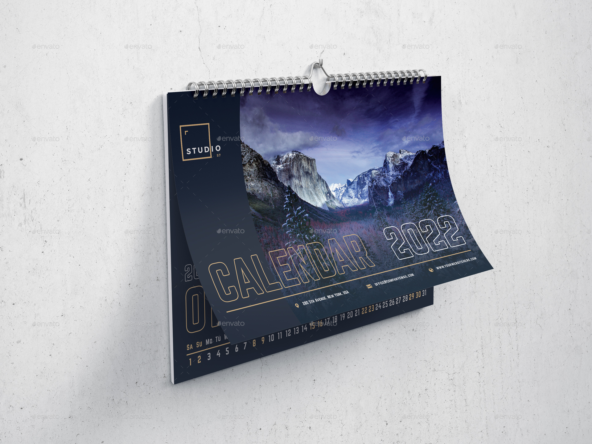 Landscape Calendar 2022 by Expirium | GraphicRiver