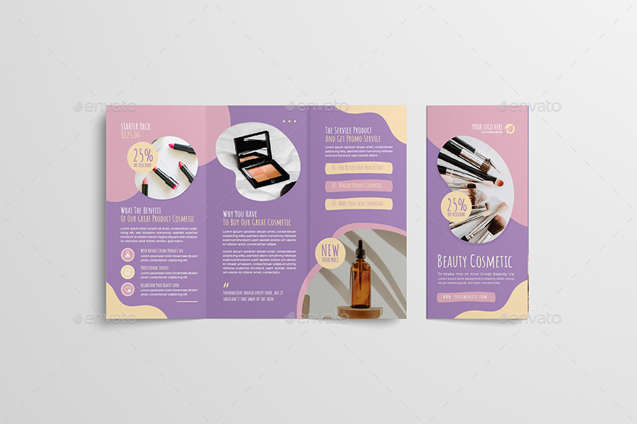 Cosmetic Trifold Brochure, Print Templates | GraphicRiver