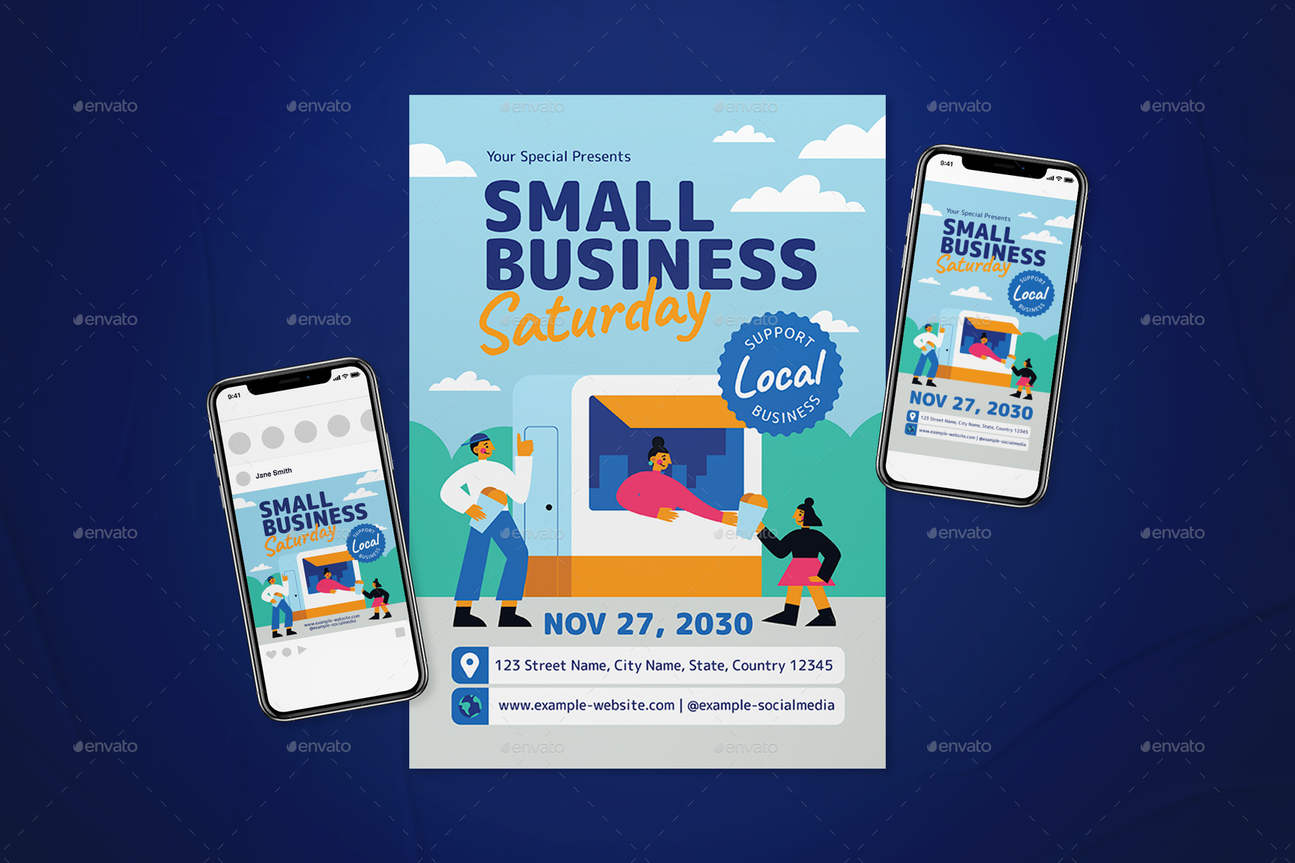 Small Business Saturday Flyer Set, Print Templates | GraphicRiver