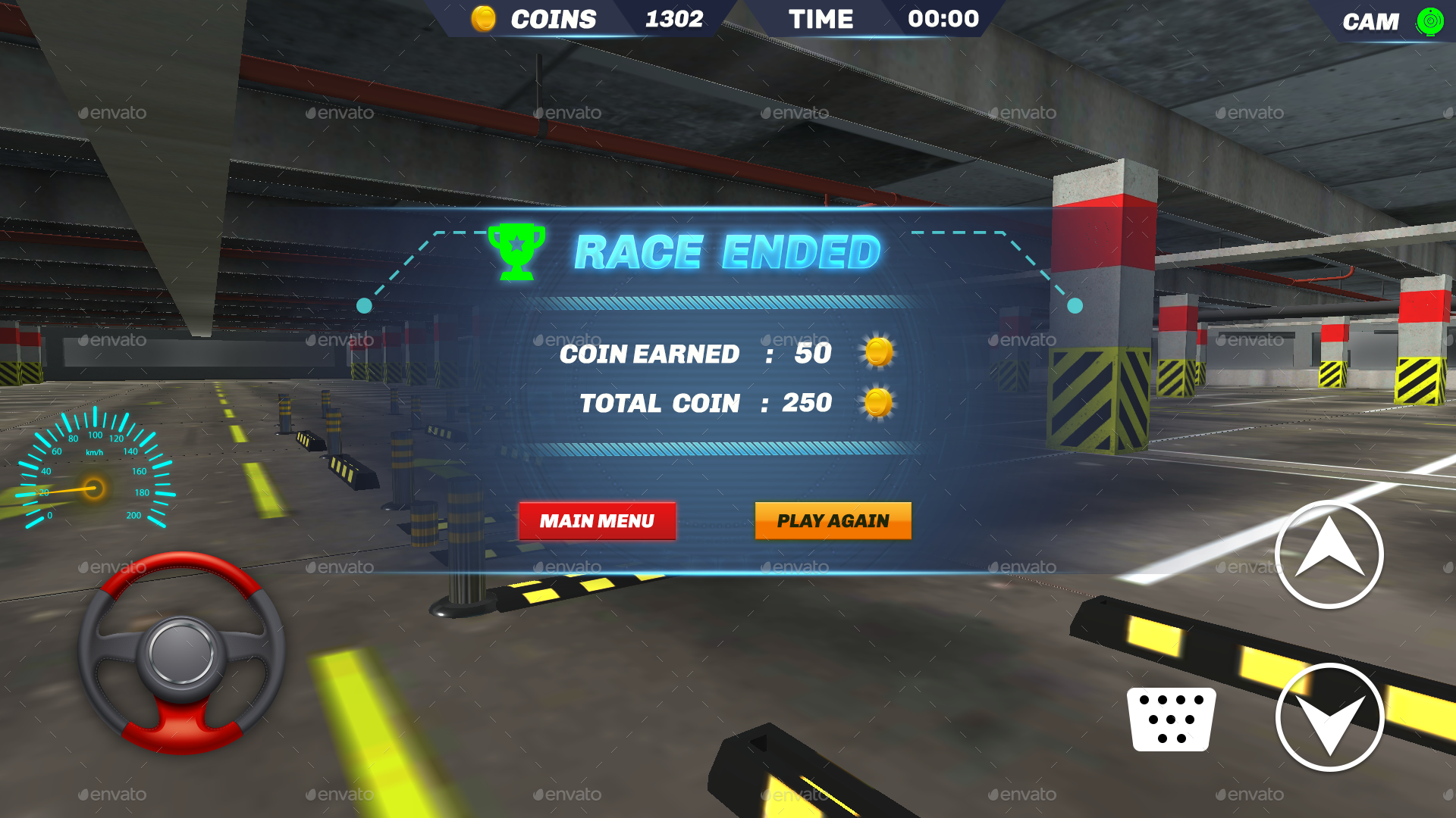 3D Racing Game UI - 2D GUI, Game Assets | GraphicRiver