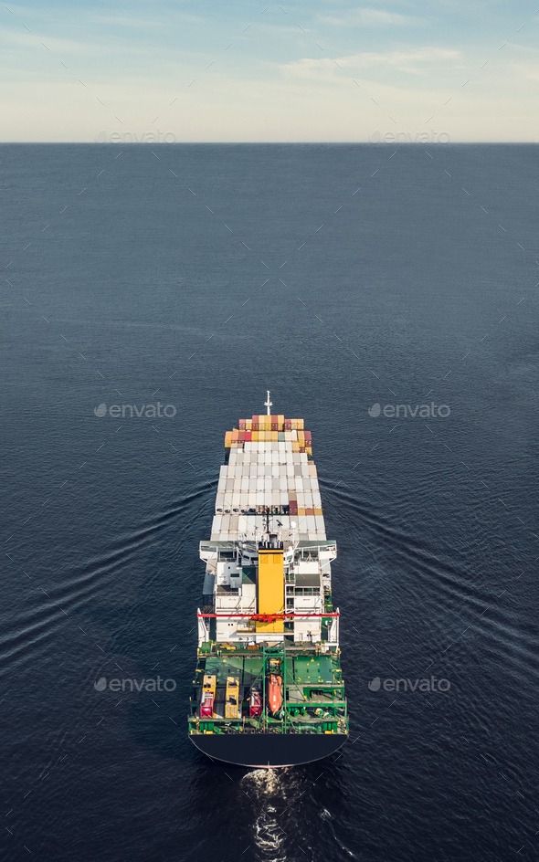 Container ship floating in sea Stock Photo by a_medvedkov | PhotoDune
