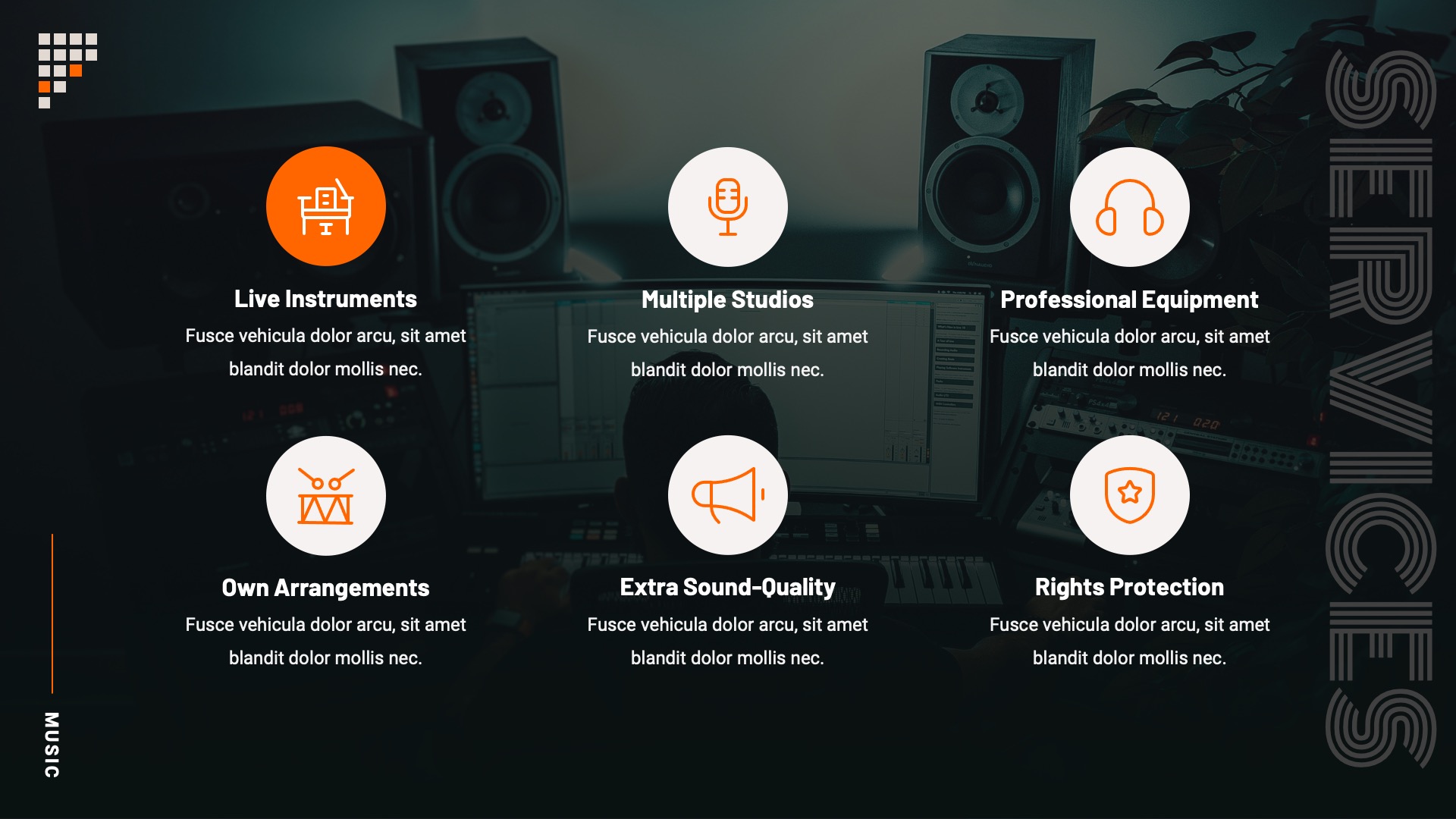 TUNEMUSIC - Music Production & Sound Studio Powerpoint Template ...