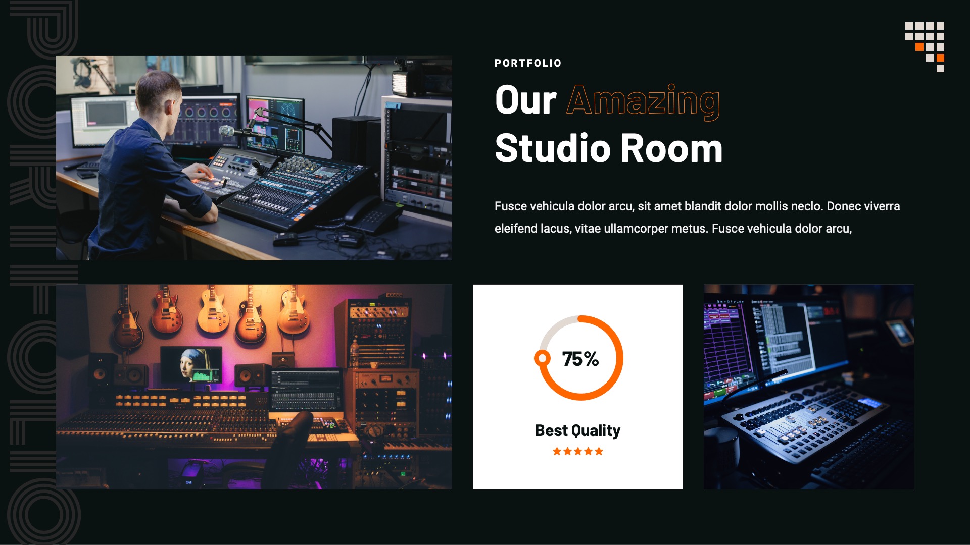 TUNEMUSIC - Music Production & Sound Studio Powerpoint Template ...