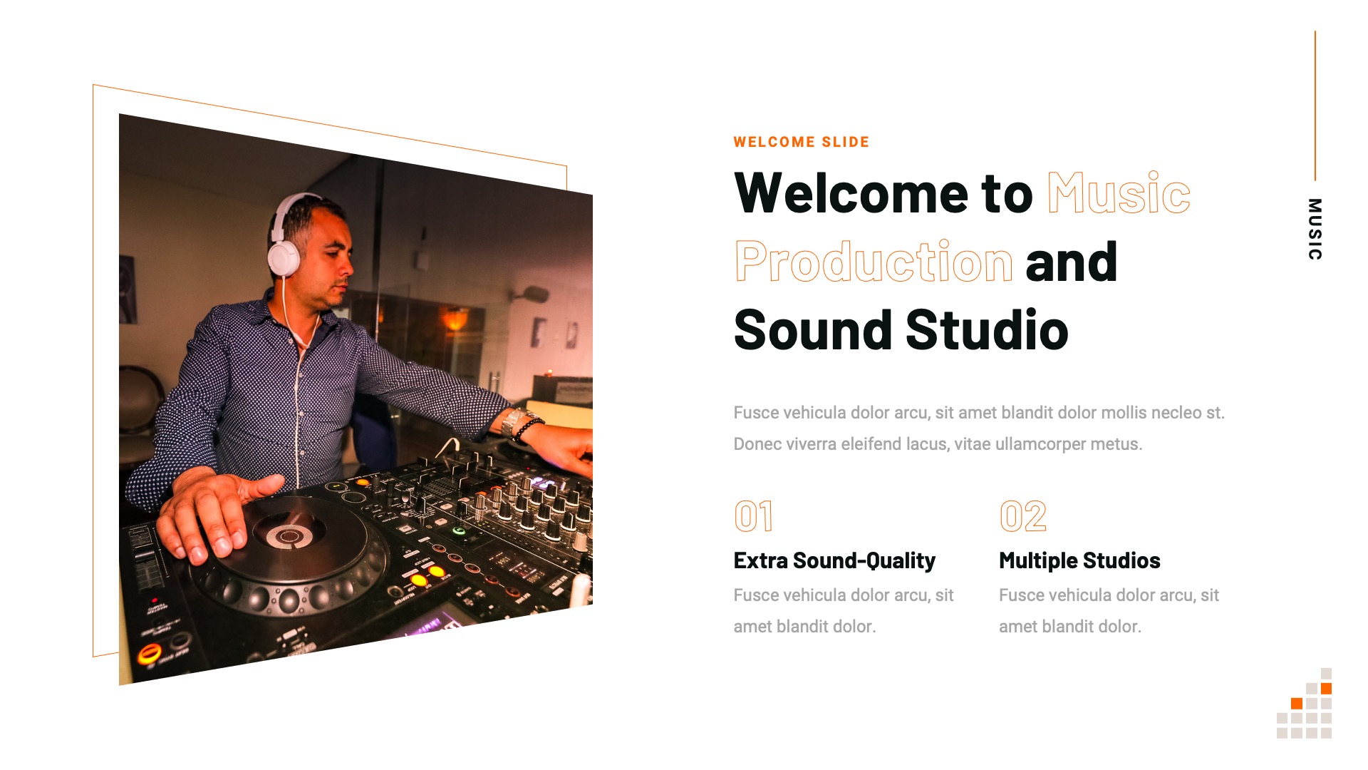 TUNEMUSIC - Music Production & Sound Studio Powerpoint Template ...