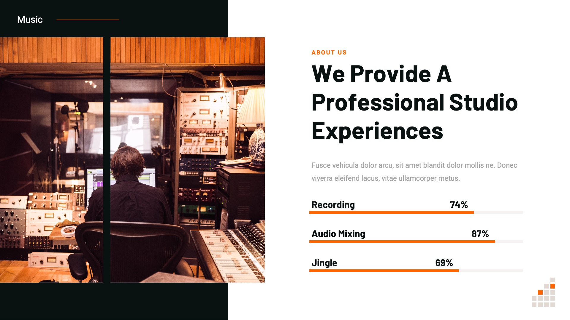 TUNEMUSIC - Music Production & Sound Studio Powerpoint Template ...