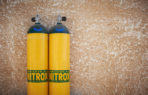 Yellow scuba tanks with nitrox Stock Photo by Sandsun | PhotoDune