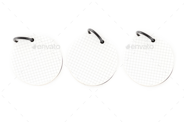 Three Circle shape notepad isolated on white background Stock Photo by ...