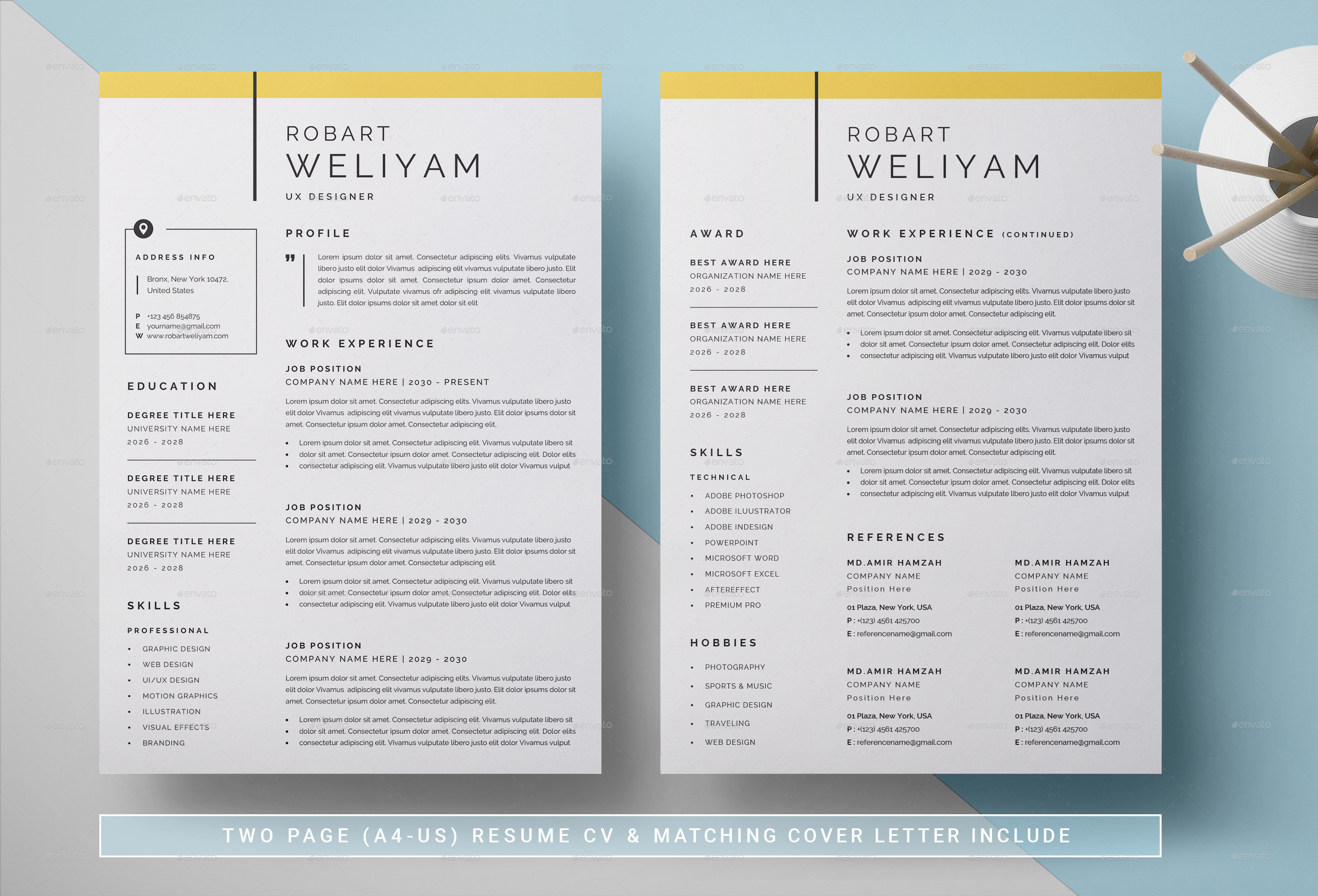 Clean Resume, Print Templates | GraphicRiver