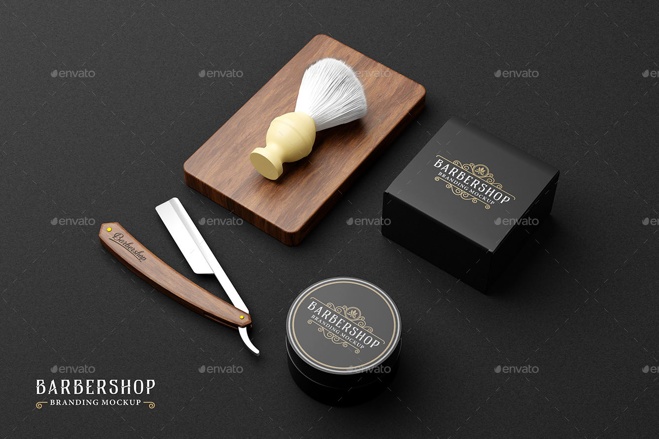 Barbershop Branding Mockup Vol.1, Graphics | GraphicRiver