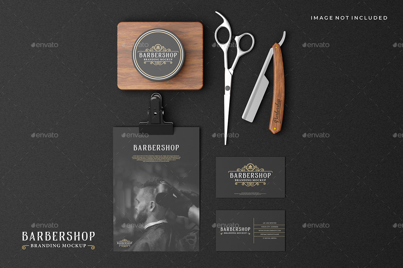 Barbershop Branding Mockup Vol.1, Graphics | GraphicRiver