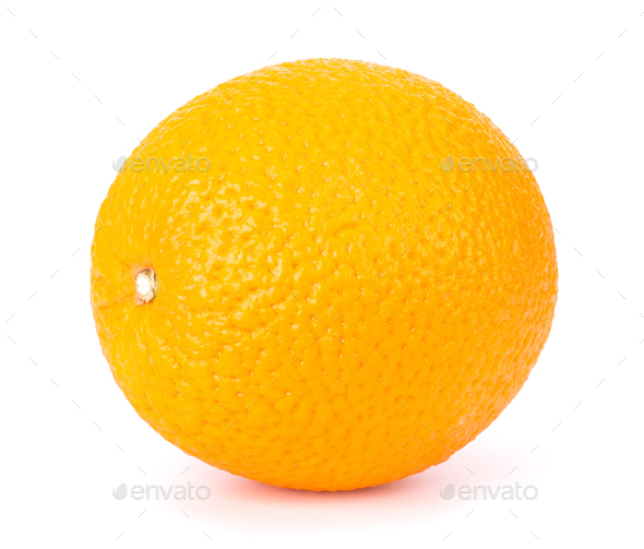 Cut Orange fruit isolated on white background Stock Photo by emartsstudio