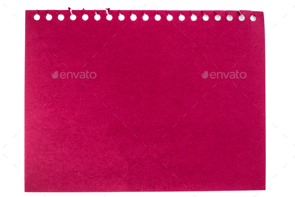 Maroon note paper top view isolated on white background, Mock up for ...