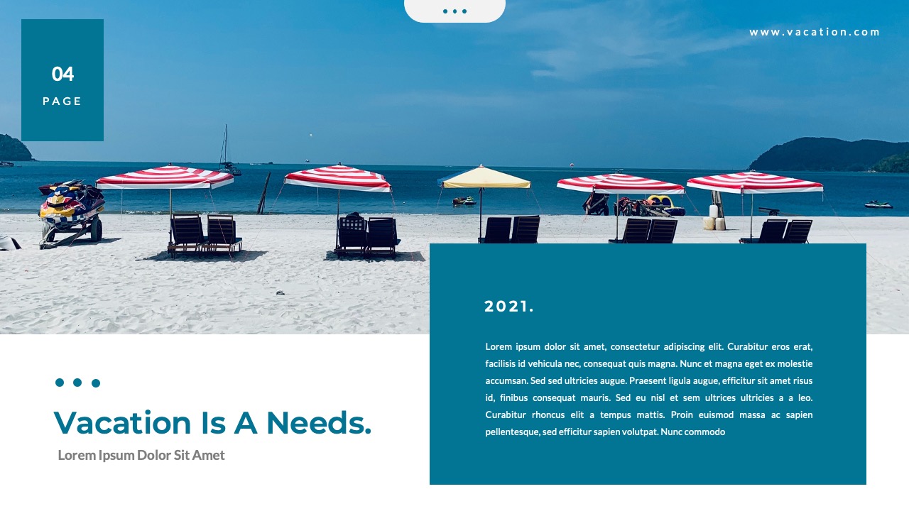 VACATION – Presentation PowerPoint Template, Presentation Templates
