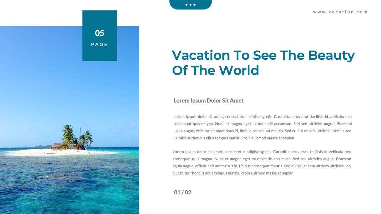 VACATION – Presentation PowerPoint Template, Presentation Templates