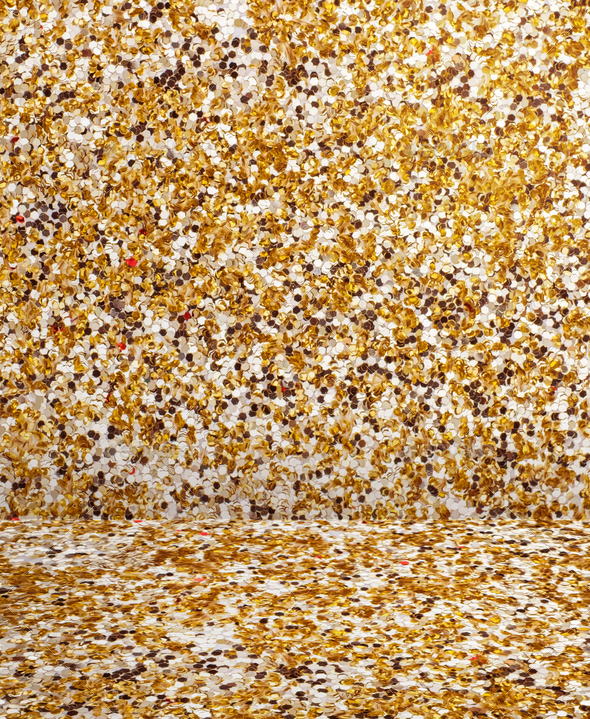 Empty Golden glitter studio room,texture background,Leave space for ...