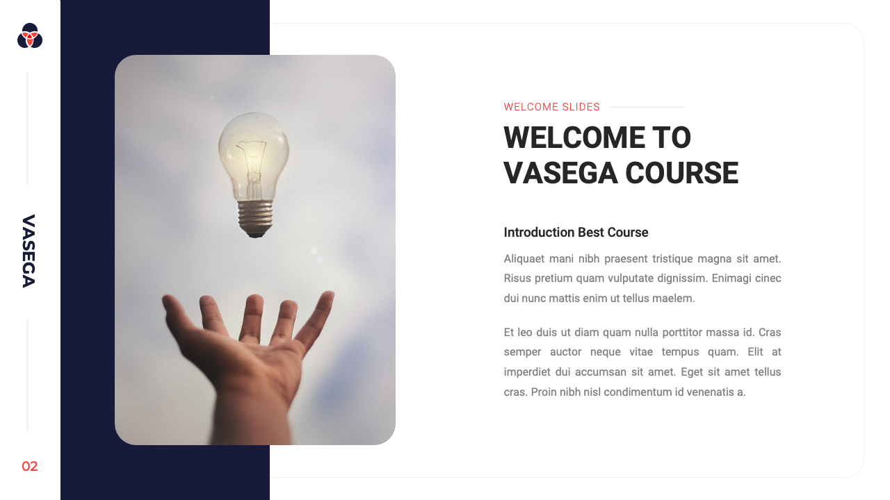 Vasega - Education & Course PowerPoint Template, Presentation Templates