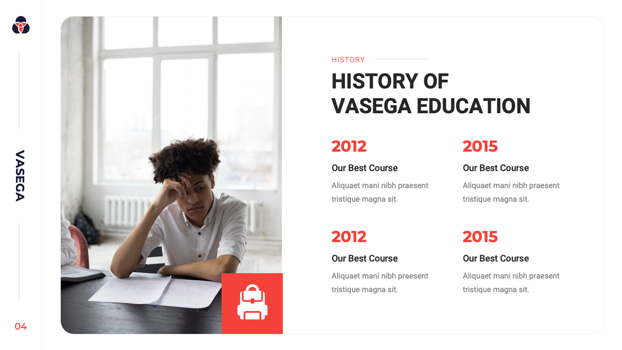 Vasega - Education & Course PowerPoint Template, Presentation Templates
