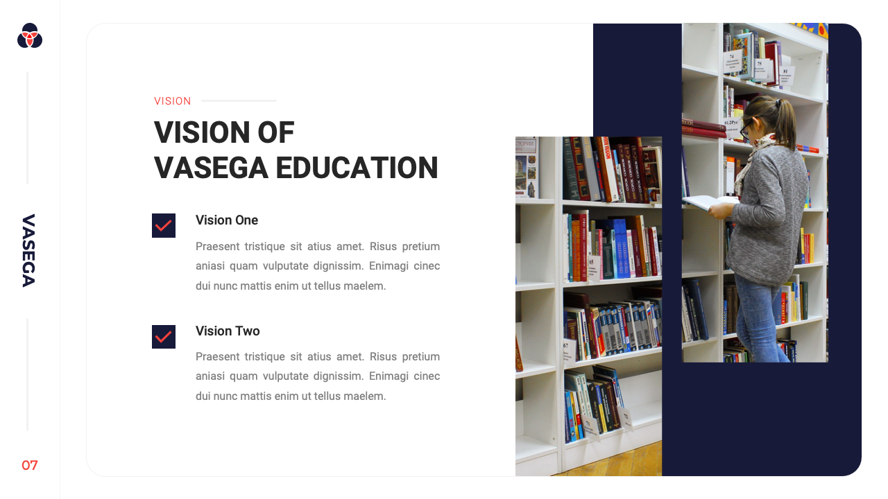 Vasega - Education & Course PowerPoint Template, Presentation Templates