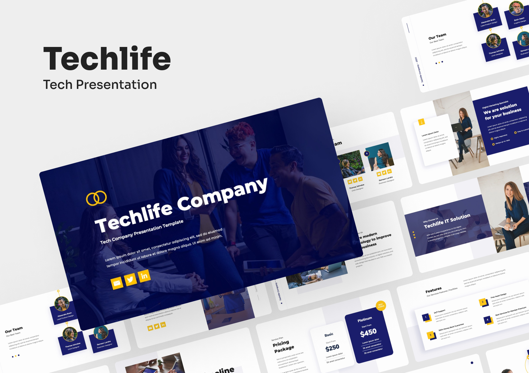 Techlife - Tech Google Slides Presentation, Presentation Templates