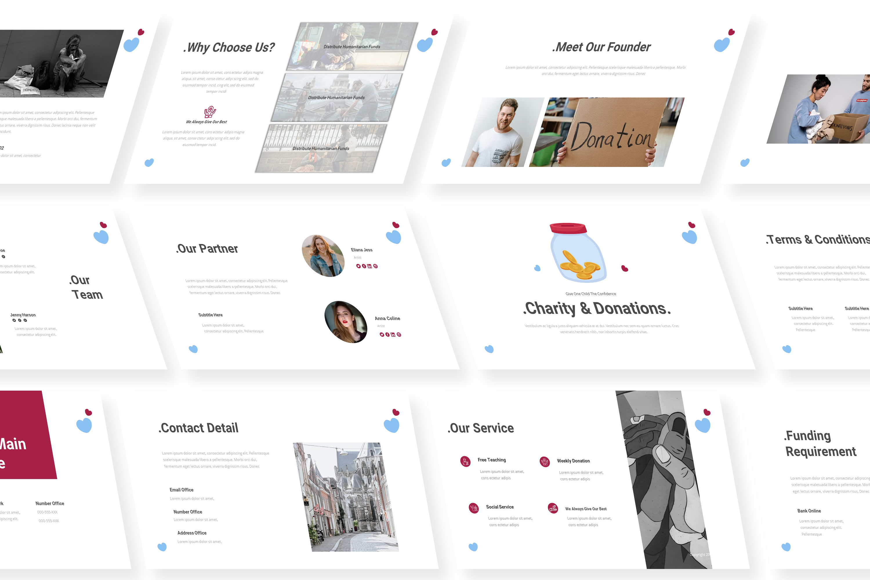 Charity & Donation Keynote Template, Presentation Templates | GraphicRiver