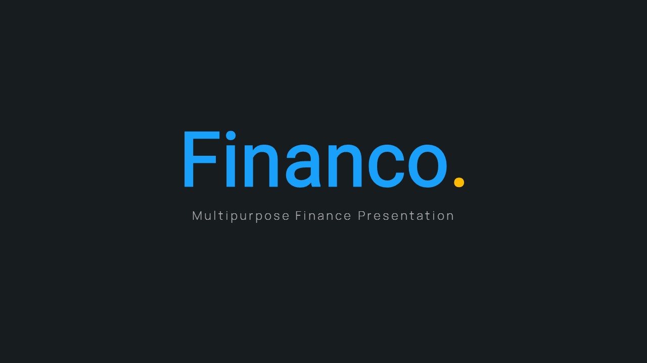 Financo Minimalist Finance PowerPoint Template, Presentation Templates