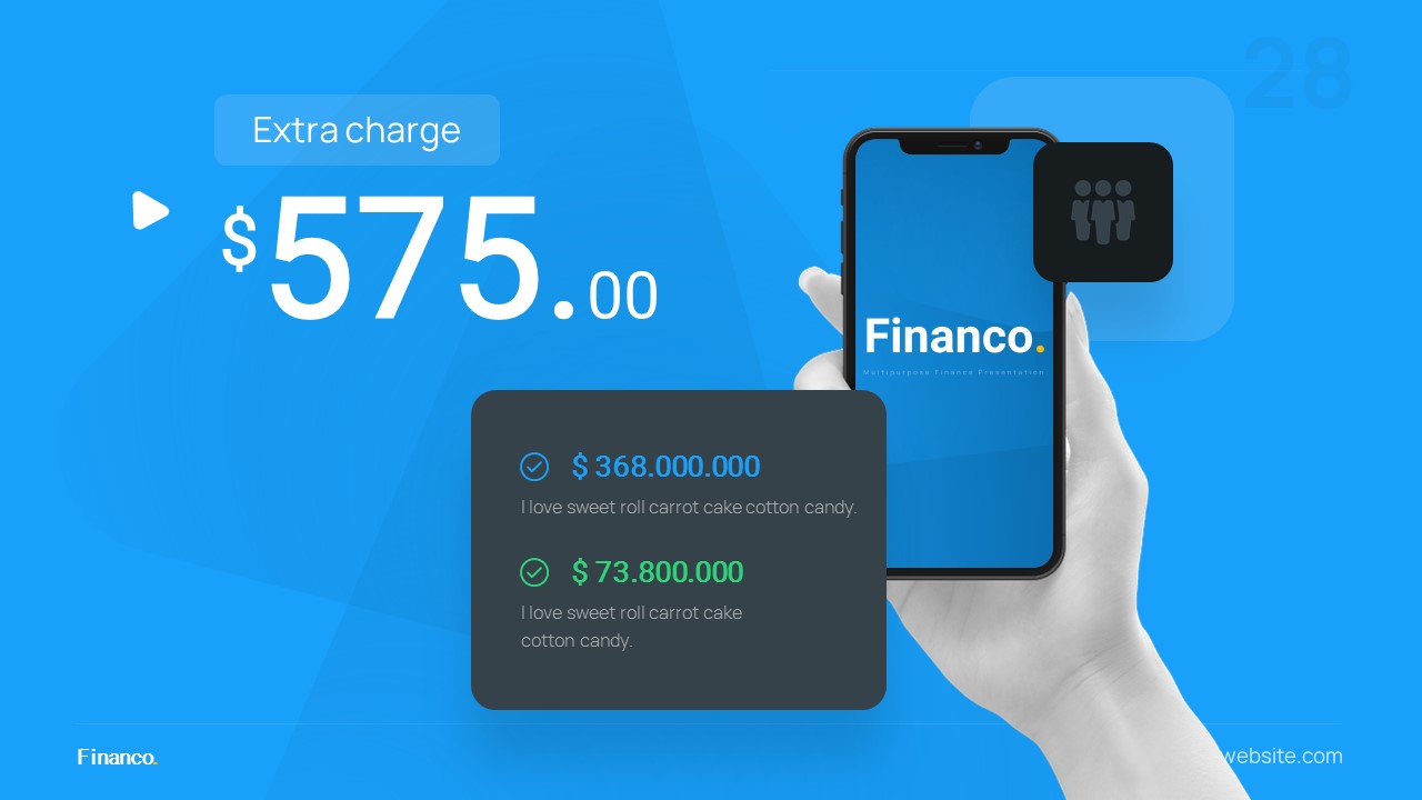 Financo Minimalist Finance PowerPoint Template, Presentation Templates