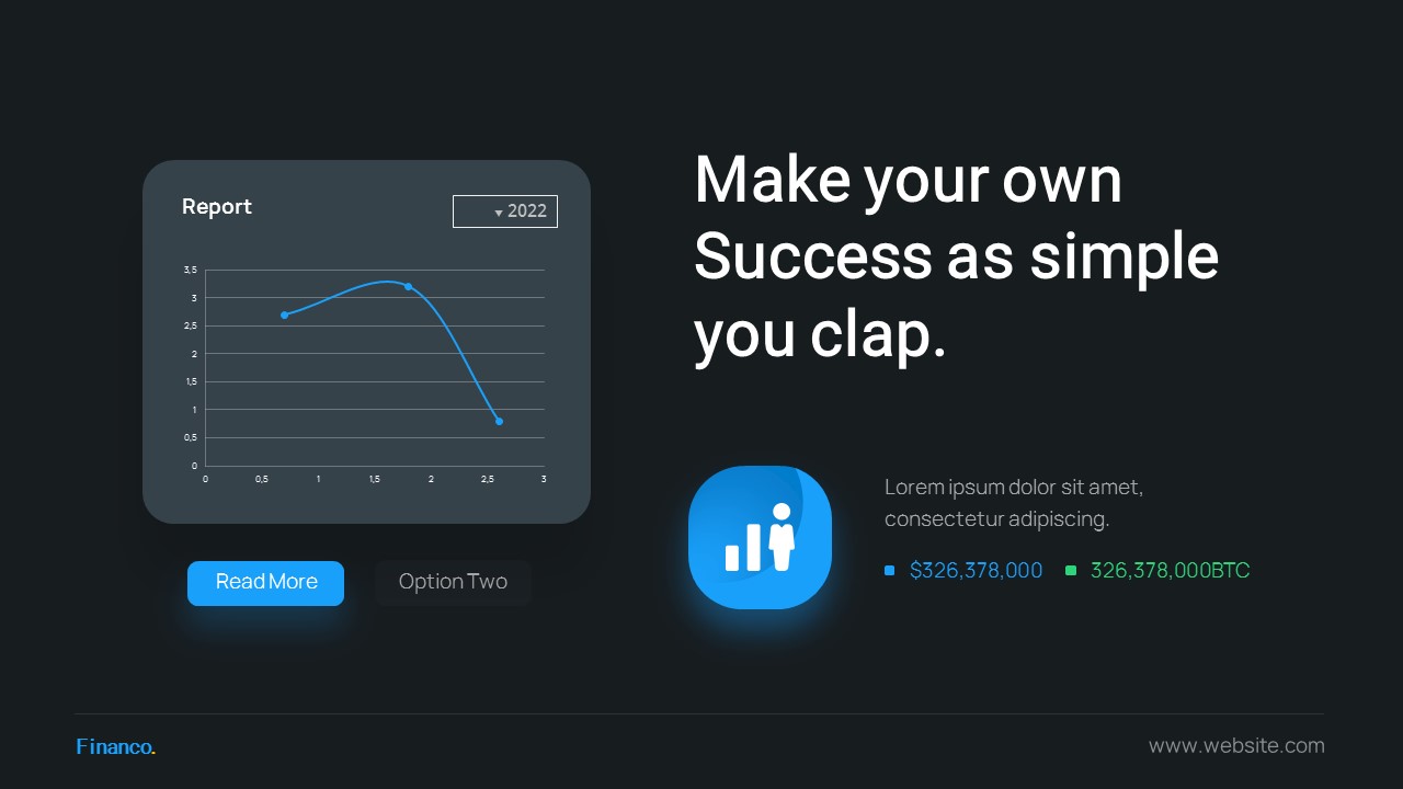 Financo Minimalist Finance PowerPoint Template, Presentation Templates