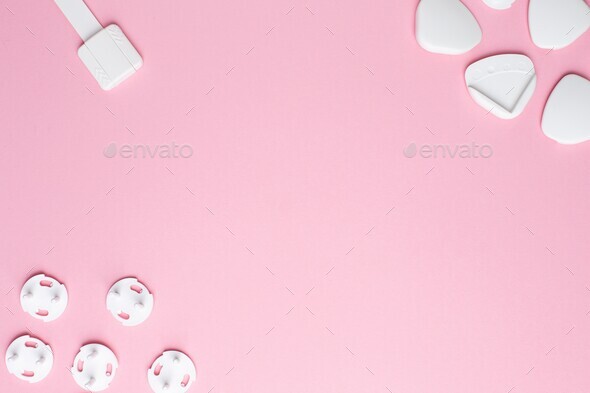 Plug on the electrical outlet and Protection for sharp corners on pink ...