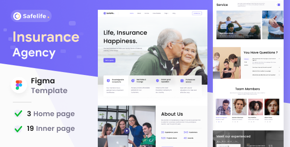 Safelife - Insurance Agency Figma Template by ovatheme | ThemeForest