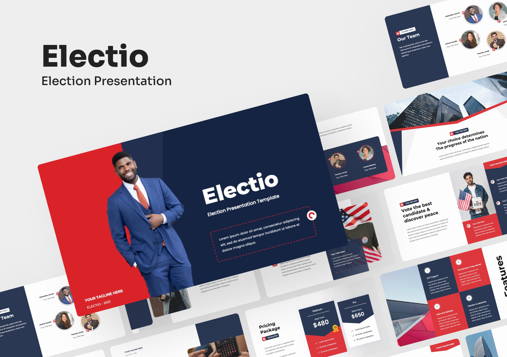 Electio - Election Google Slides Presentation, Presentation Templates