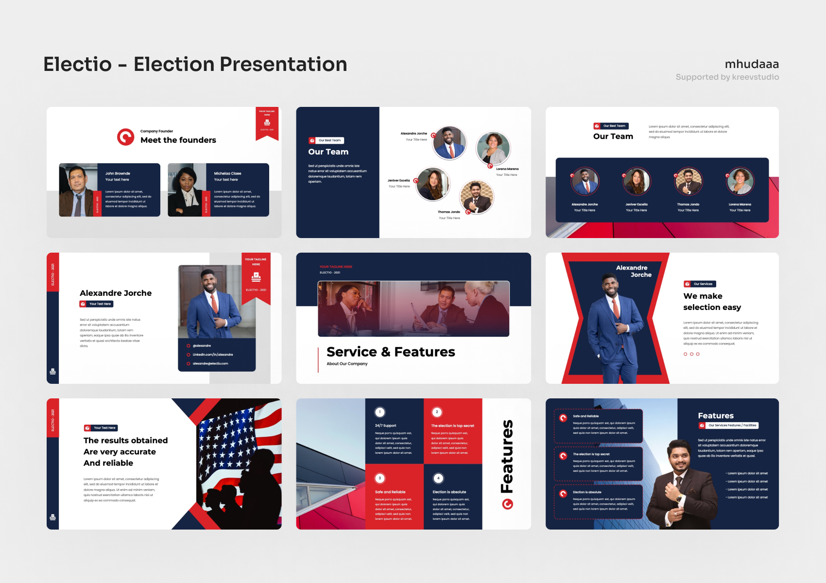 Electio - Election Google Slides Presentation, Presentation Templates