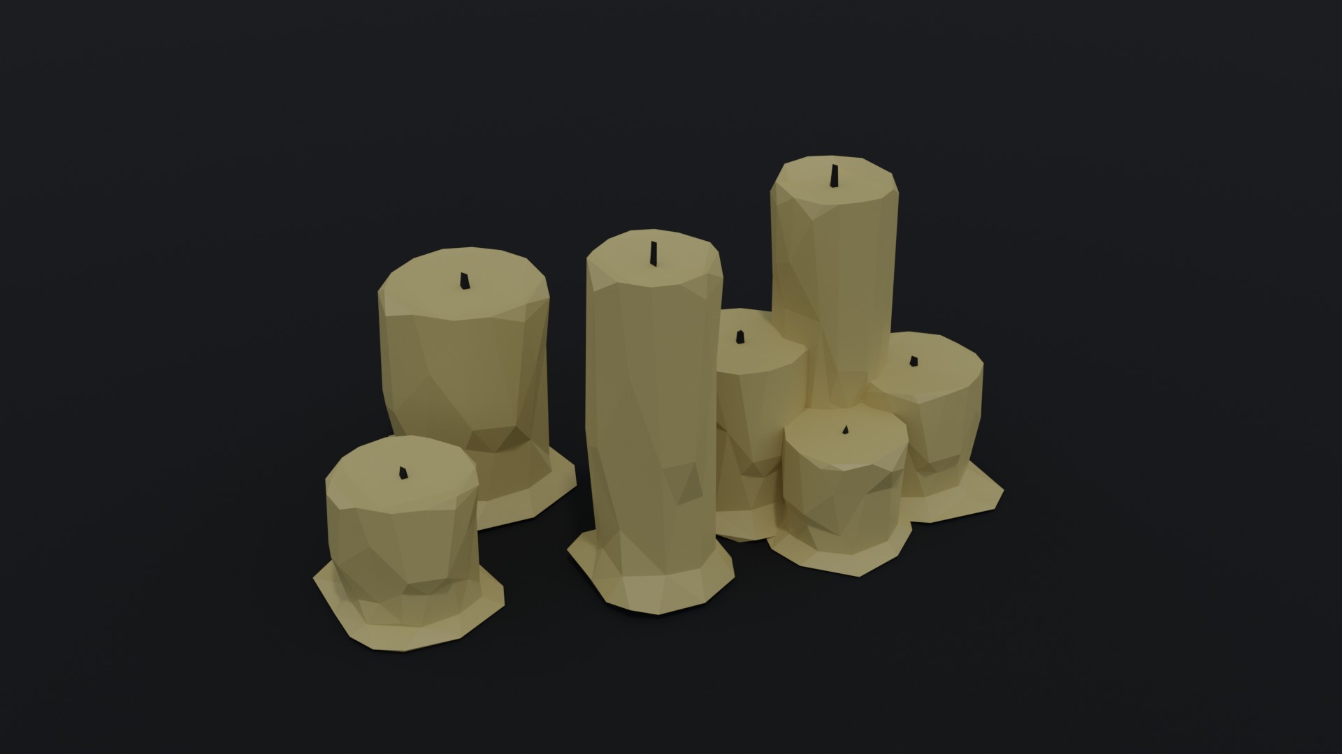 Low-poly cartoon candle asset by Tykryk | 3DOcean
