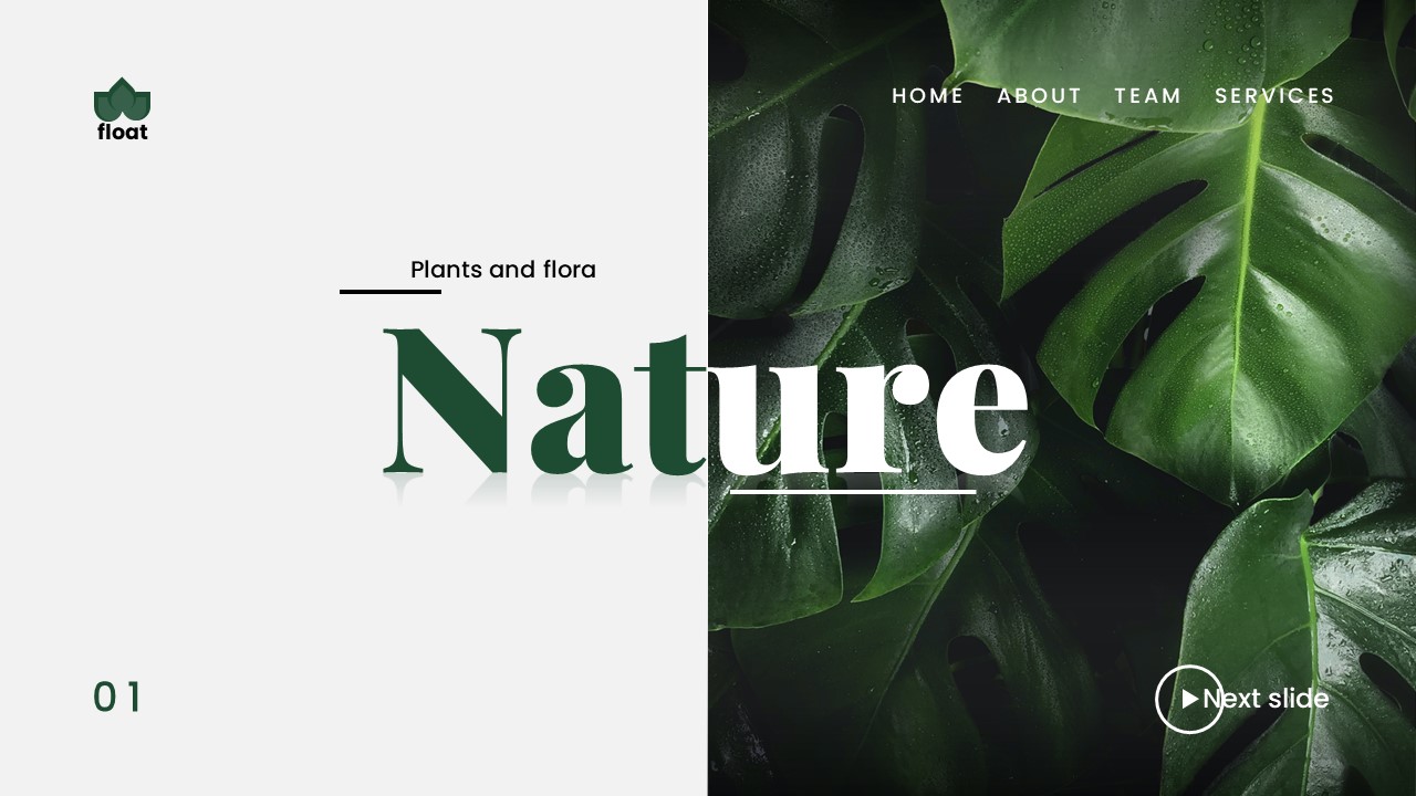 Nature – Botanic & Tropical PowerPoint Template, Presentation Templates