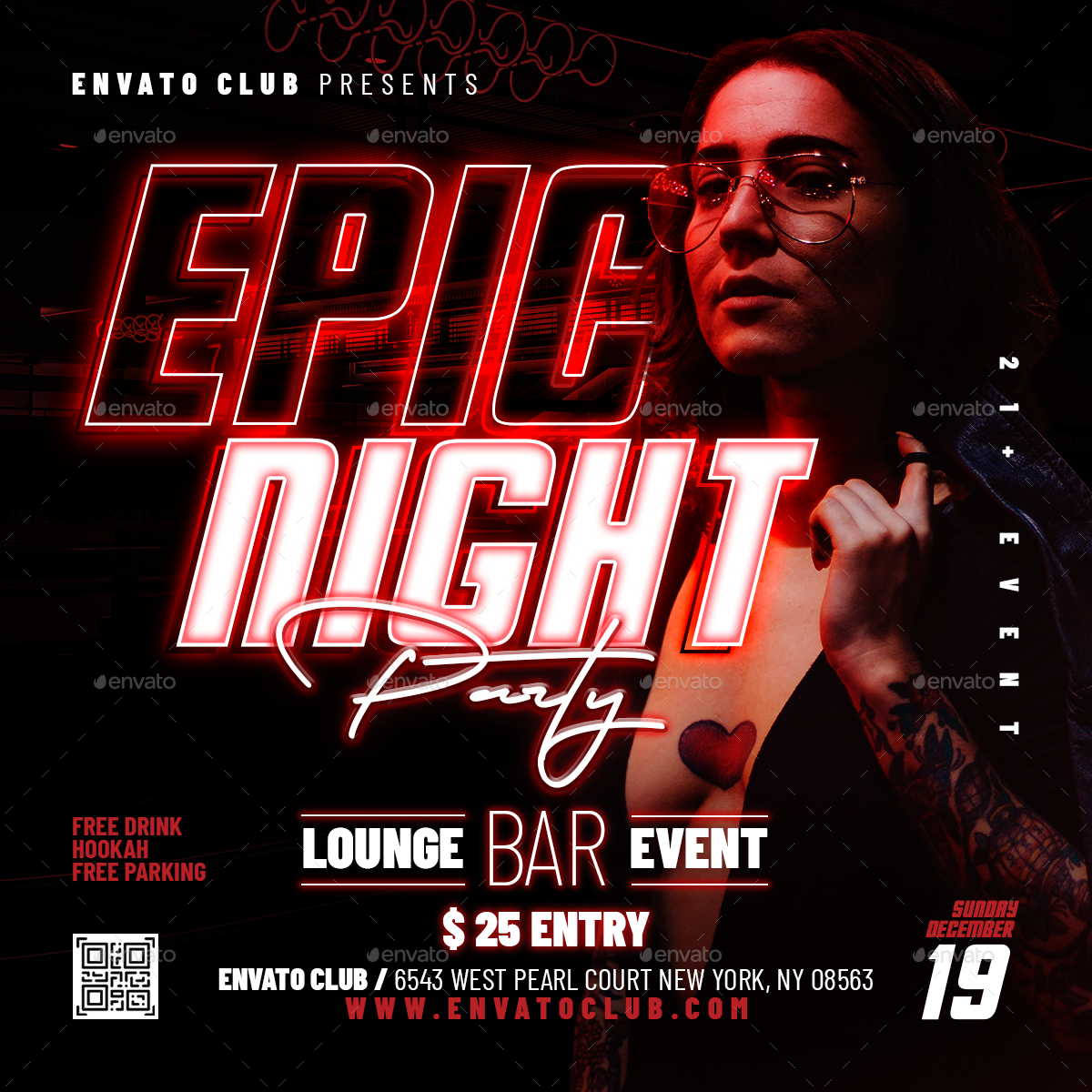 Epic Night Party Flyer, Print Templates | GraphicRiver