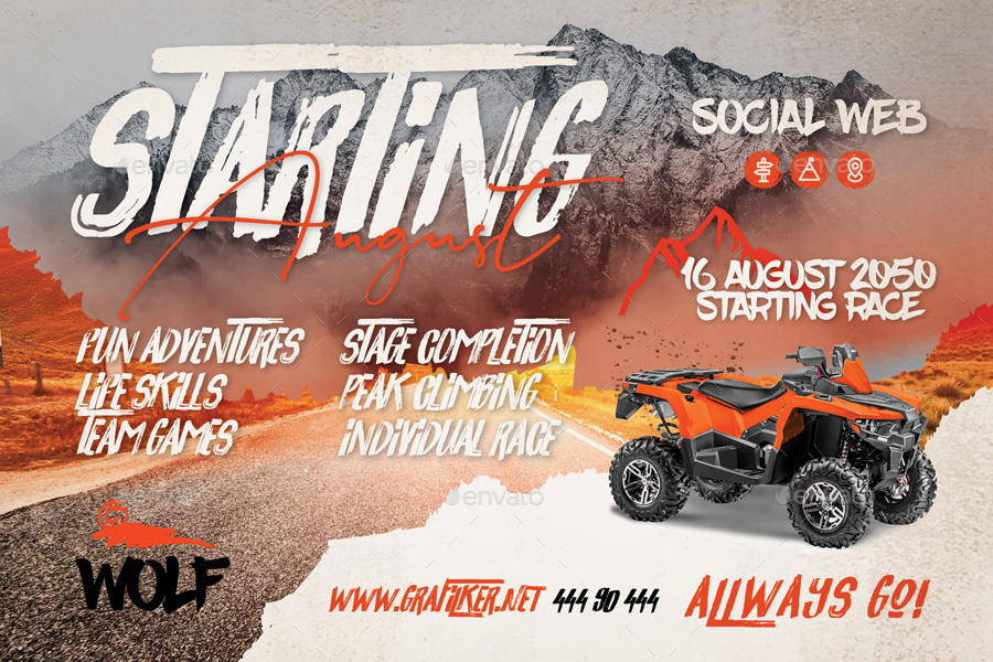 Atv Racing Bundle Templates, Print Templates | GraphicRiver