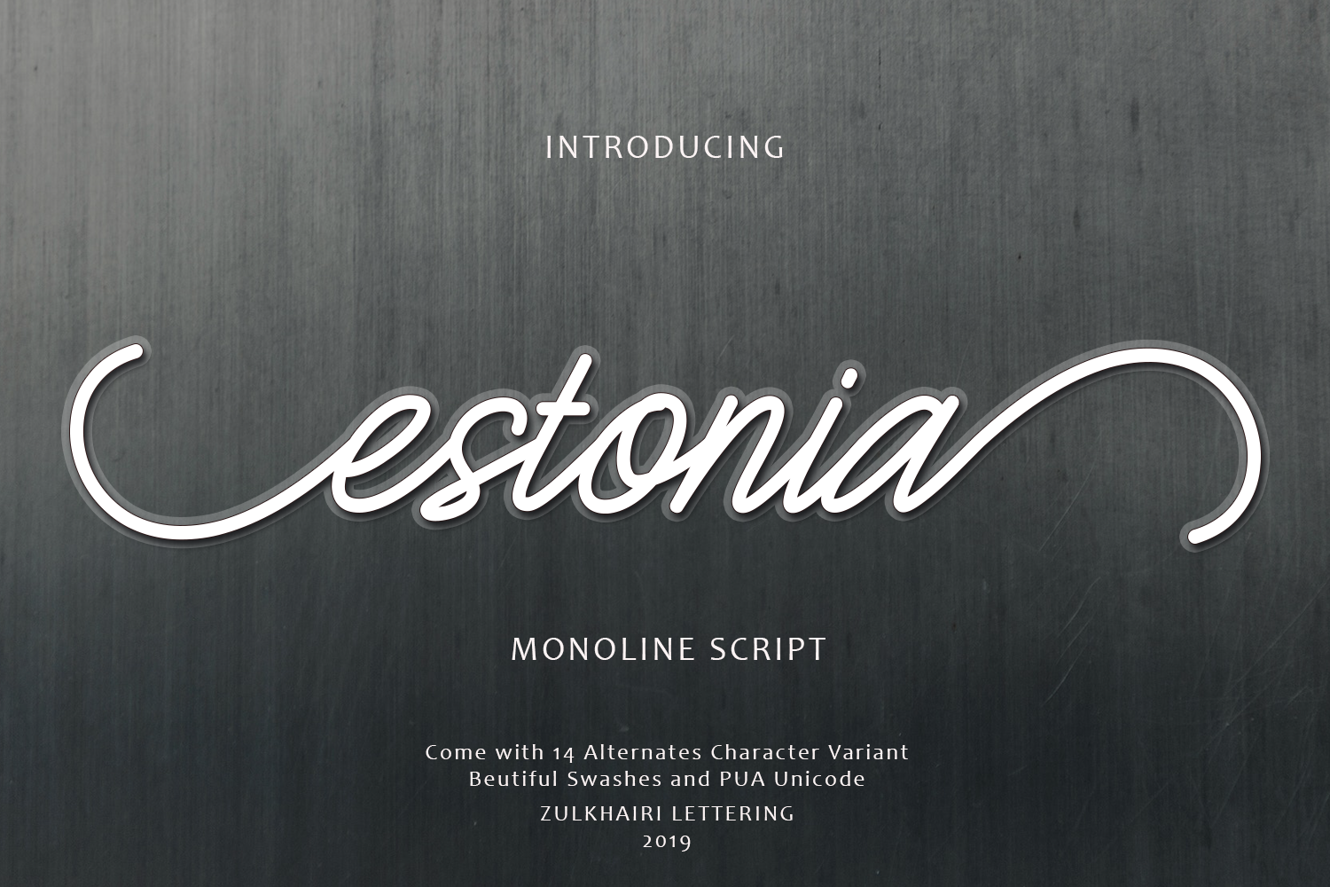 Estonia Monoline Script, Fonts | GraphicRiver